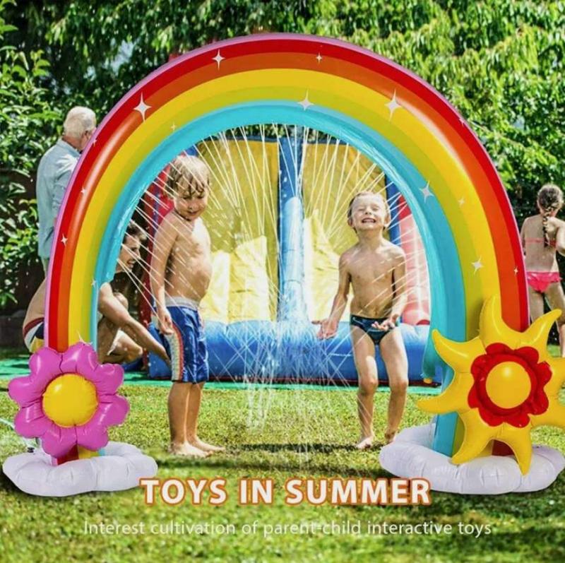 Inflatable Rainbow Arch Sprinkler - Enjoy summer fun on those hot days ...