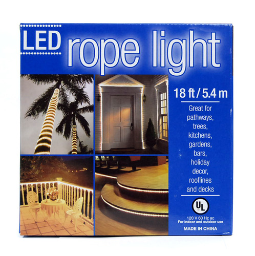 18 Ft LED Indoor/Outdoor Rope Lighting - Great for Christmas and beyond ...