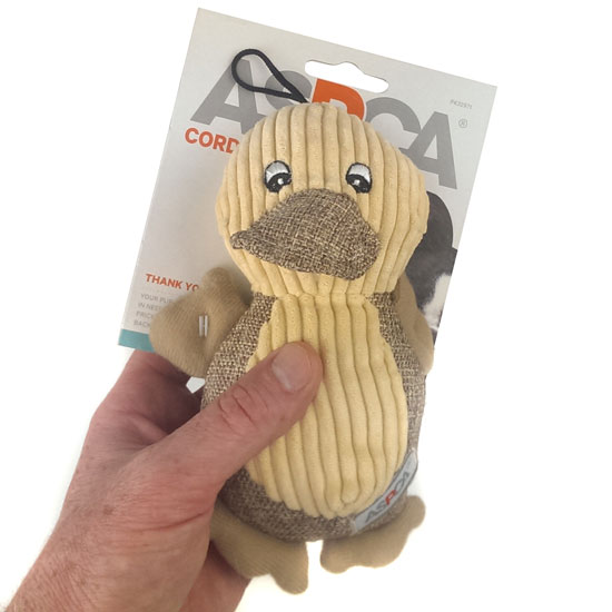 Corduroy Plush Dog Toys from the ASPCA - Choose Frog, Duck or Cow ...