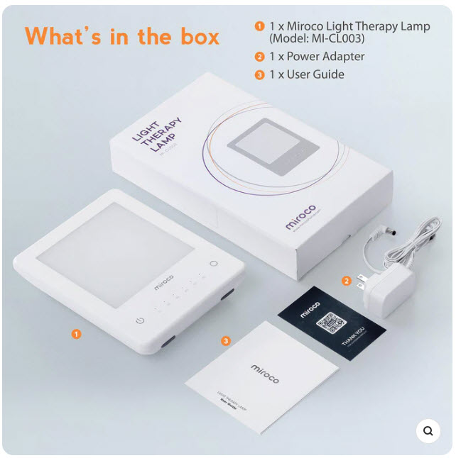 Miroco LED Sun Therapy Lamp UV-Free with Adjustable Timer - SAD ...