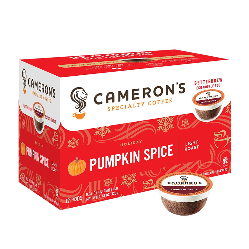 72 Cups of Cameron's Coffee Better Brew K-Cup Pods n Pumpkin Spice Or ...