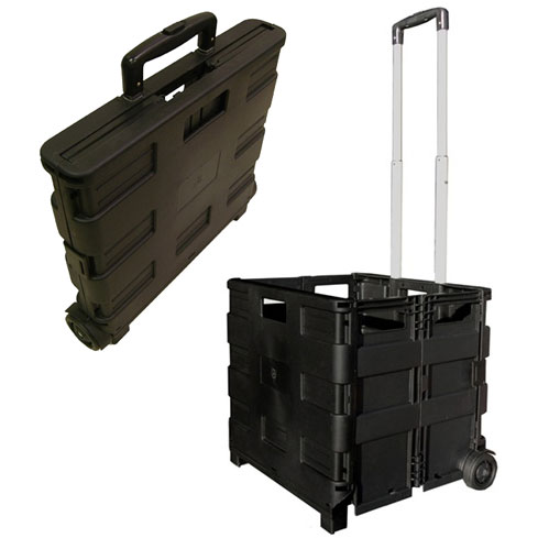Set of 2 Collapsible Rolling Crates - Durable, Lightweight and ...