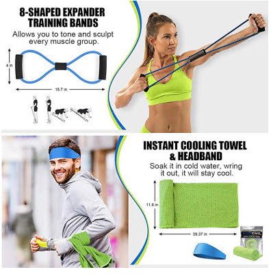 23 Piece Ultimate Workout Set - YOU GET ALL OF THIS: Stackable "Weight ...