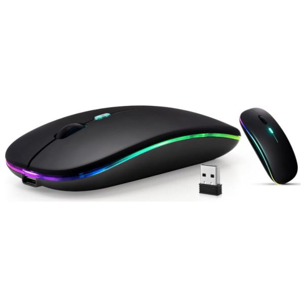 Silent Click LED Wireless Slim Mouse - Rechargeable - No more annoying ...