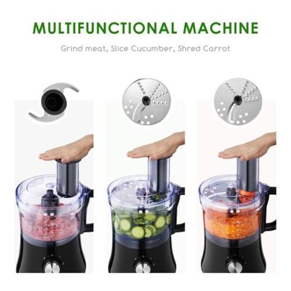 8 Cup Food Processor With Feeding Chute - Very Simple 2-Speed Operation ...