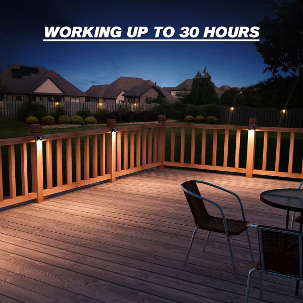 12 PACK of Solar IP65 Waterproof Fence / Railway Lights - Warm White ...