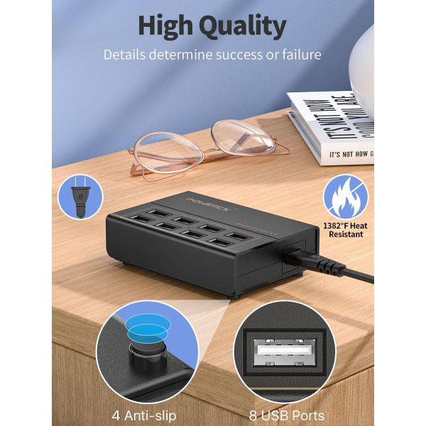 EIGHT PORT High Speed USB Charger Station - Every single port offers ...