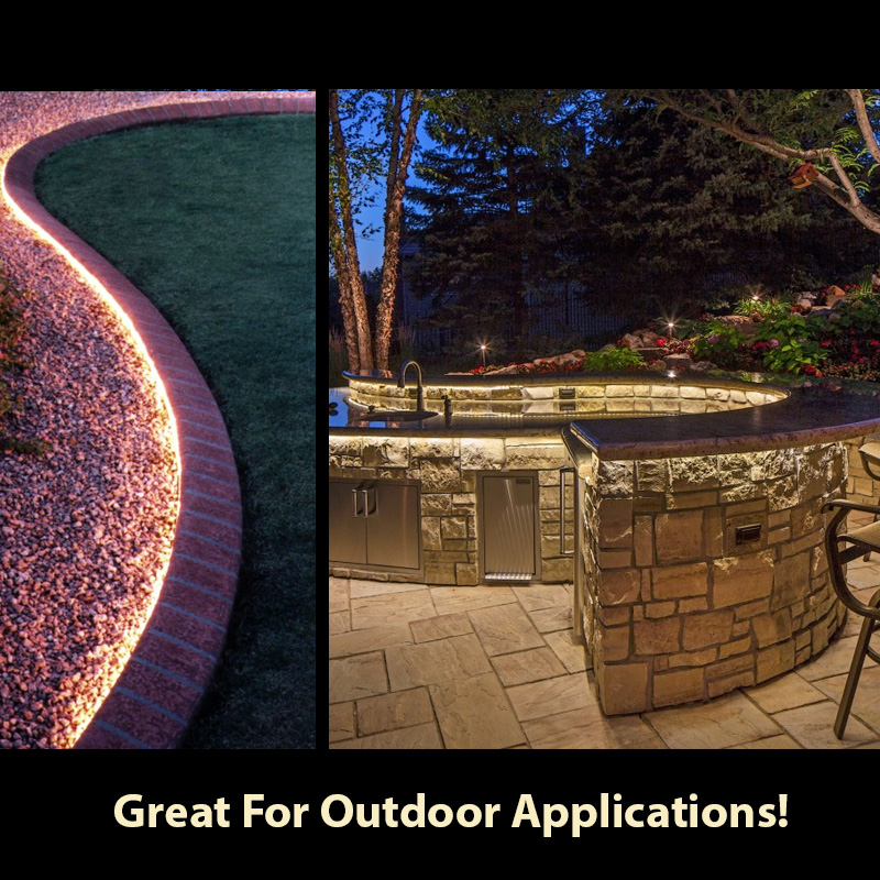 Indoor /Outdoor Heavy Duty 13 Foot Linkable Warm White LED Rope Light ...