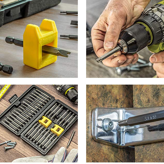 34 Piece 3” Chrome Vanadium Steel Standard AND Tamper-Proof Bits and ...