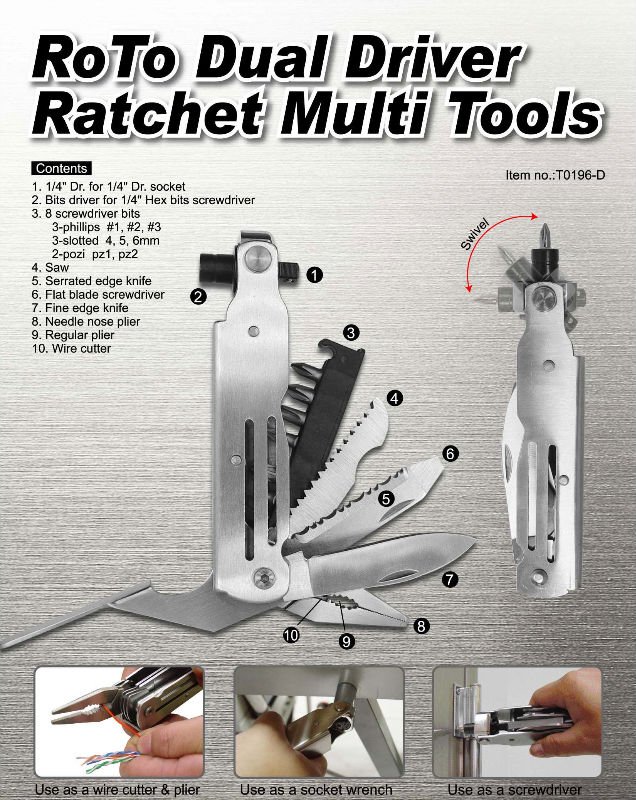 RoTo Dual Driver Ratchet Multi Tool - 13 Deals