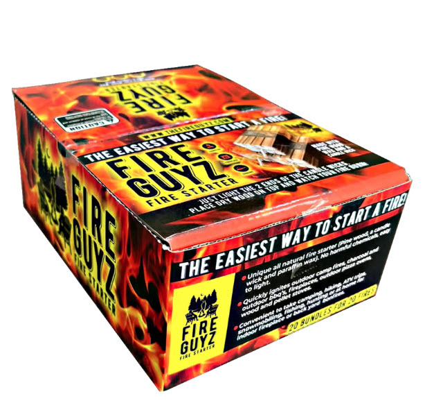 20 Pack of Fire Guyz Fire Starter Bundles - Made of all natural ...