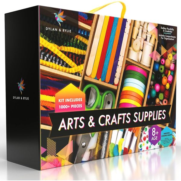 1000+ Piece Arts & Crafts Kit - Creative Supplies Set for Ages 4 to 100 ...