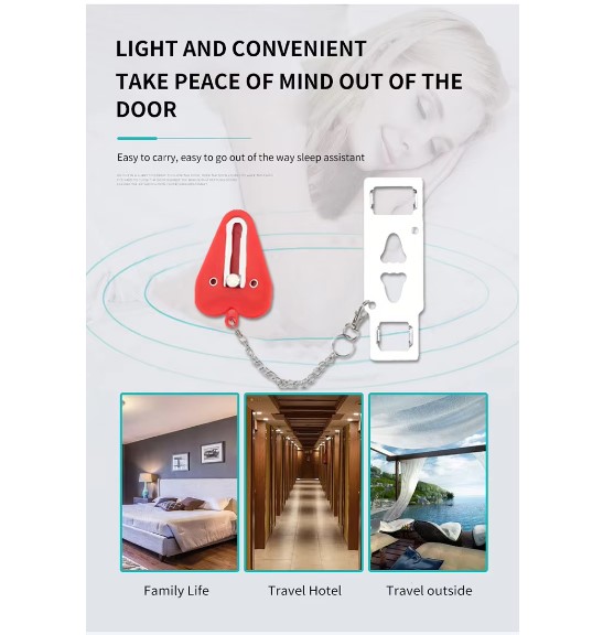 Extra Door Security! - Double Hole Security Door Safety Latch Metal ...