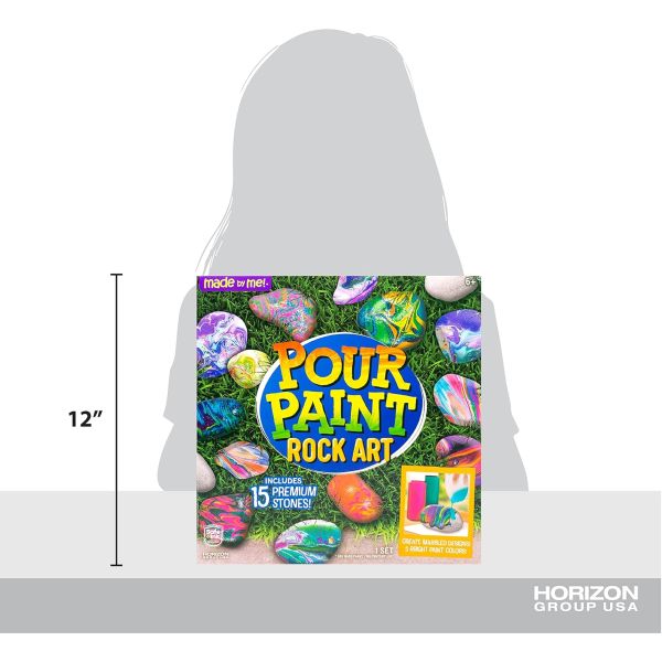 ALMOST SOLD OUT - "Made By Me" Pour Marbled Paint Rock Art - Paint Your ...