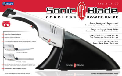 Sonic Blade - Cordless Power Knife - As Seen On TV - 13 Deals