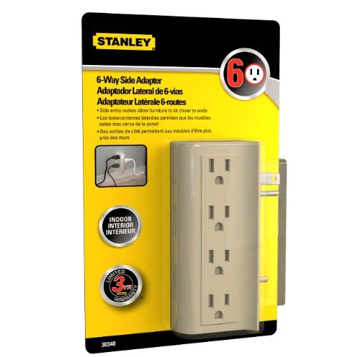 6 Outlet Grounded Side Entry Outlet Multiplier by STANLEY - Creates ...