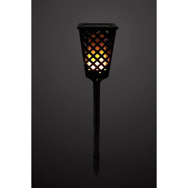 SEE THE VIDEO - 4 PACK Dancing Flames LED Tiki Torch Solar Powered ...
