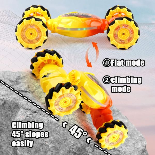 Gesture Sensing RC Stunt Car - 2.4Ghz Remote Hand Control Car Toy 360 ...