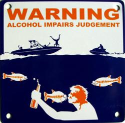 Warning: Alcohol Impairs Judgement - 4"x4.5" Magnetic Metal Sign - 13 Deals