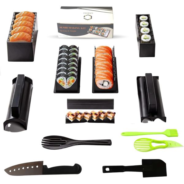 Sushi Making Kit 13 Pieces Pro Sushi Kit Chef’s sushi Knife with Sushi ...